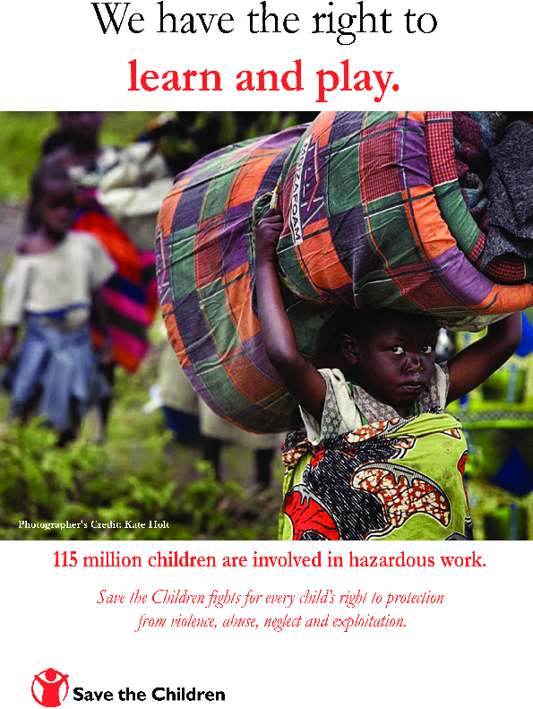 POSTER: We have the right to learn and play. | Save the Children’s ...